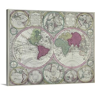 "Outdated world map" Canvas Wall Art - Bed Bath & Beyond - 16376061